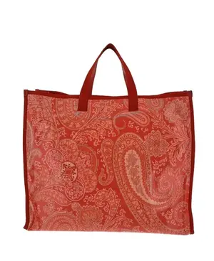 Etro Paisley Printed Logo Patch Tote Bag