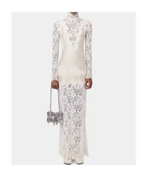 Rabanne Laced Jersey Long Dress