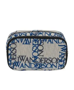 J.W.ANDERSON Jw Anderson Double Zipped Logo-jacquard Pouch