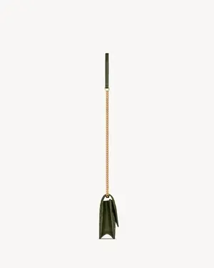 Saint Laurent Cassandre Envelope Chain Wallet - Green