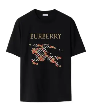Burberry Logo Detailed Crewneck T-shirt - Black