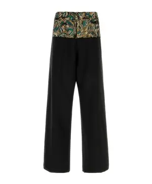 Dries Van Noten Embroidered Waist Straight-leg Pants