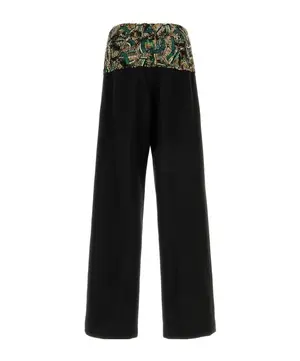 Dries Van Noten Embroidered Waist Straight-leg Pants