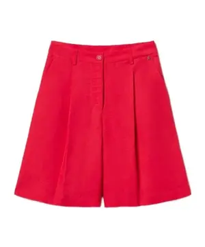 TWINSET Pleated Relaxed Fit Shorts