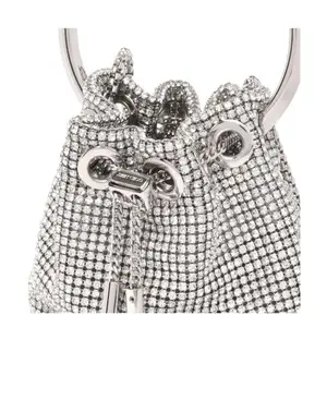 JIMMY CHOO Embellished Drawstring Bucket Bag