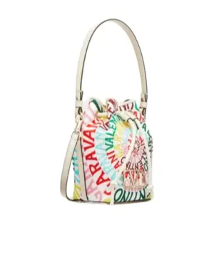 Valentino Garavani Escape Ring Printed Bucket Shoulder Bag