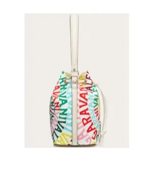Valentino Garavani Escape Ring Printed Bucket Shoulder Bag