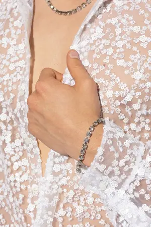 Dsquared2 Crystal-embellished Logo Charm Bracelet