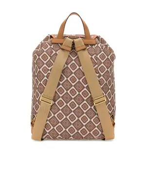 Prada Geometric Pattern Backpack - Brown