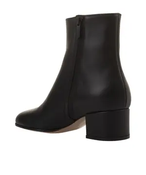 GIANVITO ROSSI Leather Ankle Boots - Black