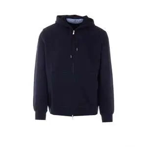 Brunello Cucinelli Techno Cotton Zip-up Hooded Sweatshirt - Black