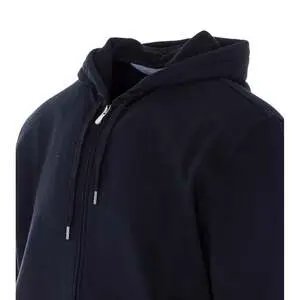 Brunello Cucinelli Techno Cotton Zip-up Hooded Sweatshirt - Black