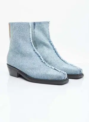 Y/project Denim Ankle Boots