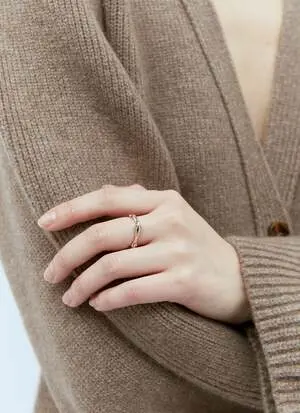 BOTTEGA VENETA Bottega Veneta Sardine Ring With 18k Gold Finish