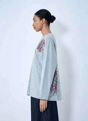 Dries Van Noten Embellished Cotton Jersey Top