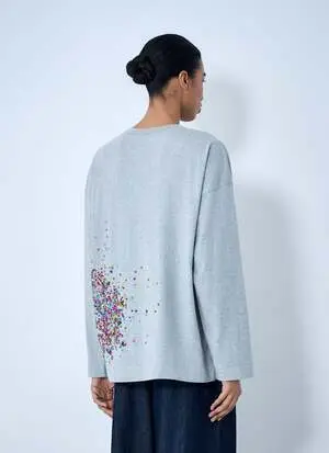 Dries Van Noten Embellished Cotton Jersey Top