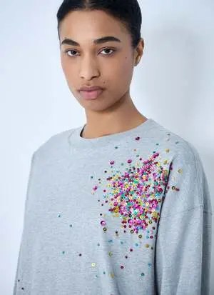 Dries Van Noten Embellished Cotton Jersey Top