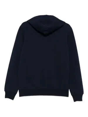 Brunello Cucinelli Cotton Blend Full Zip Hoodie - Blue