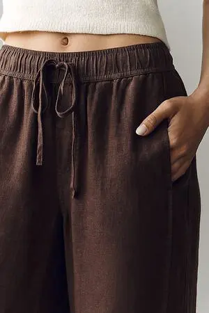 Sanctuary Mel 100% Linen Micro Balloon Pants - Brown