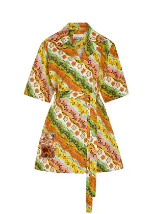 ALEMAIS Alémais Janine Printed Belted Mini Shirt Dress - Multicoloured