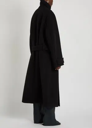 LEMAIRE High-neck Belted Wool Coat
