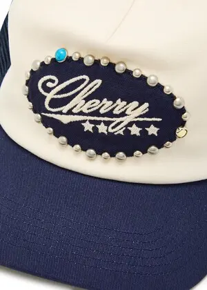 CHERRY LOS ANGELES 5 Star Stud-embellished Twill And Mesh Cap