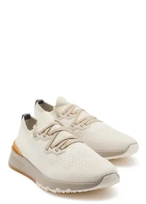 Brunello Cucinelli Knit Sneakers - Cream