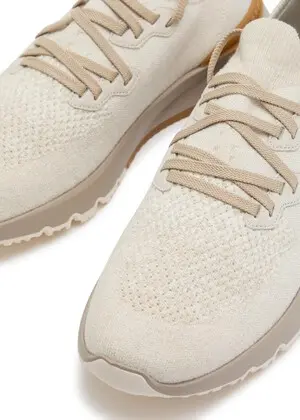 Brunello Cucinelli Knit Sneakers - Cream