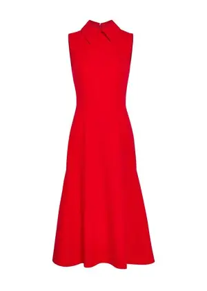 EMILIA WICKSTEAD Leontine Wool-crepe Midi Dress