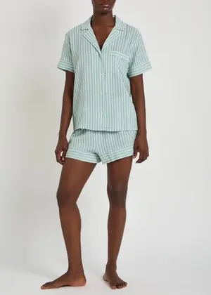 Eberjey Nautico Shortie Woven Pyjama Set