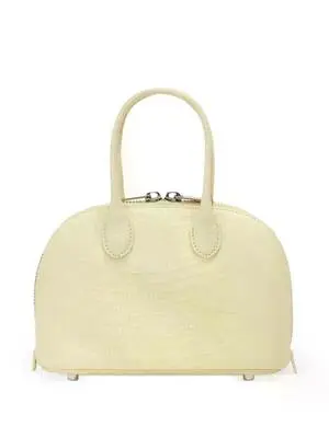 SELF-PORTRAIT Lizard-embossed Leather Mini Tote Bag - Neutrals