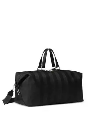 Fendi Pequin Stripe Tote Bag - Black