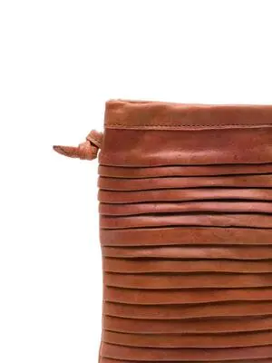 SOMMET Paloma Rows Pleated Leather Shoulder Bag