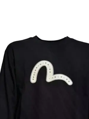 EVISU Seagull Patch Stud Embellished Sweater