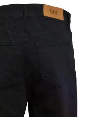 SOLOTRE Logo Patch Wide-leg Jeans