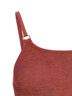 Hunza G Clara One-shoulder Swimsuit - Red