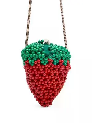 ALEMAIS Beaded Strawberry Belt Bag