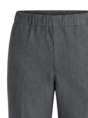 LARDINI Elasticated-waistband Pressed-crease Trousers