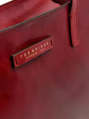 THE BRIDGE Mirra Logo-plaque Leather Tote Bag - Red
