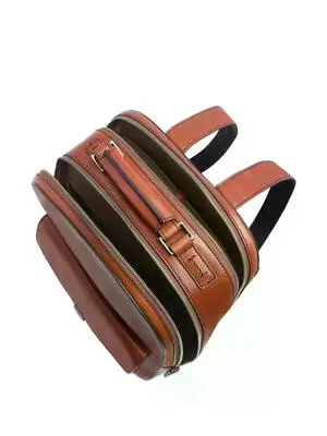 THE BRIDGE 1980 Leather Double-zip Backpack