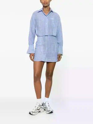 WRSTBHVR Pinstripe Mini Shirt Dress
