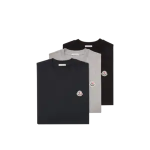 Moncler Logo Patch Cotton T-shirt - Multicolor