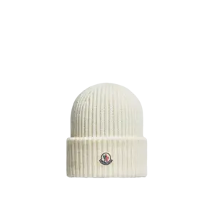 Moncler Wool & Cashmere Beanie - White