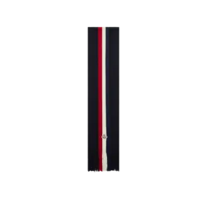 Moncler Tricolor Wool Scarf - Black