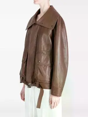 Calvin Klein Belted Leather Jacket