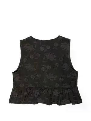 MAISON HOTEL Embroidered Ruffled Vest