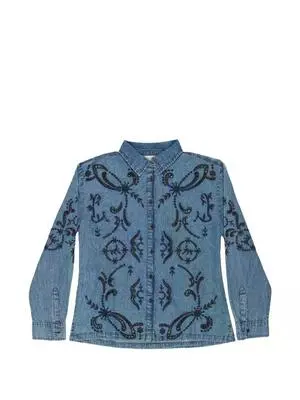 MAISON HOTEL Stella Constellation Embroidered Denim Shirt