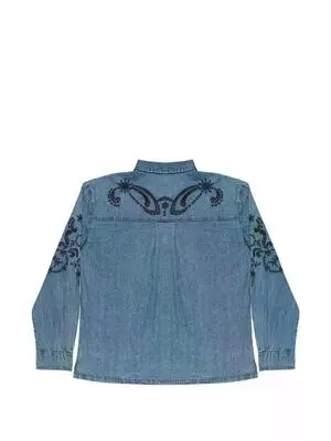 MAISON HOTEL Stella Constellation Embroidered Denim Shirt