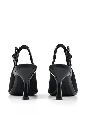 Karl Lagerfeld Lace-panelled Slingback Pumps
