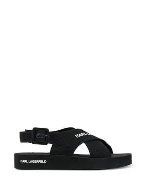 Karl Lagerfeld Crossover Strap Buckle-fastening Sandals